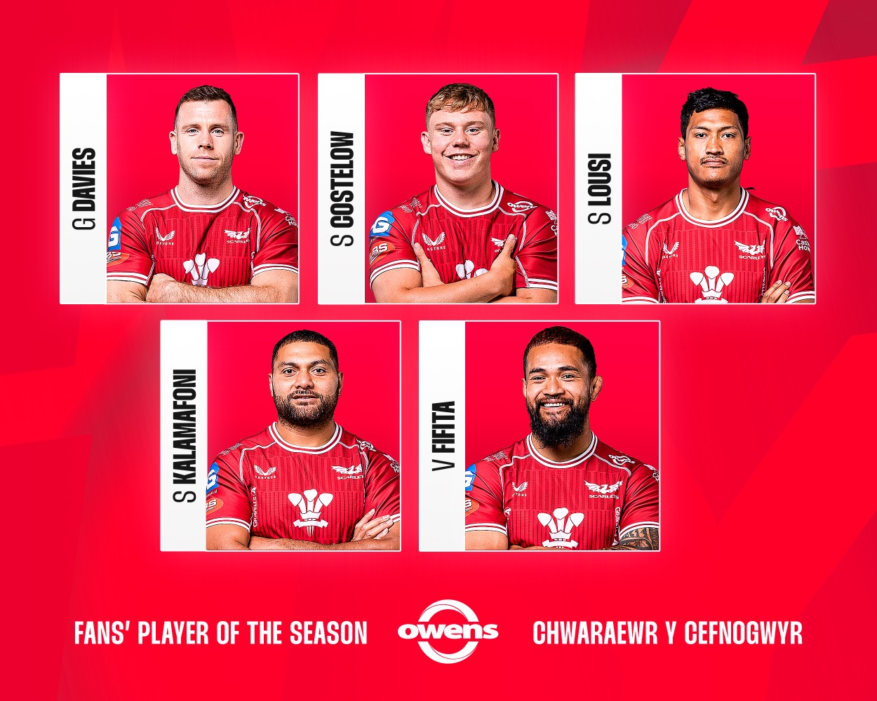 Vote for your Owens Fans’ Player of the Season - Scarlets Rugby