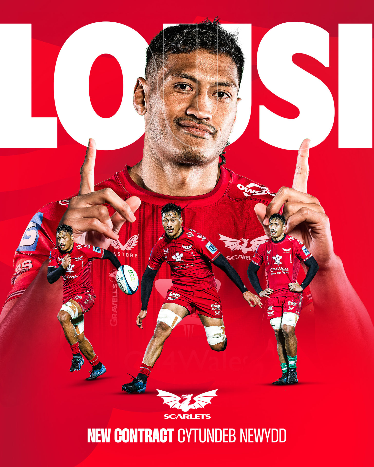 Sam Lousi signs new deal - Scarlets Rugby