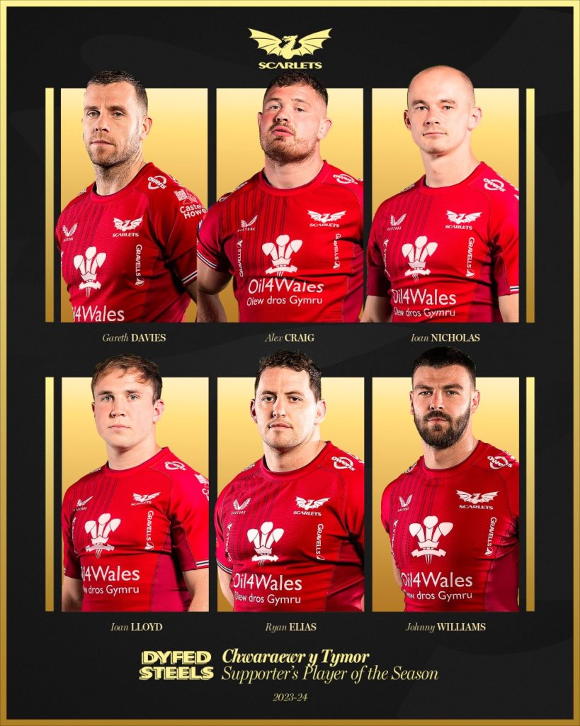 Vote for your supporters player and try of the season - Scarlets Rugby