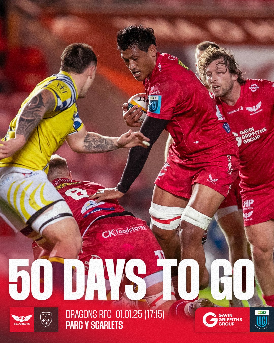 50 days to go until Scarlets v Dragons. Get your tickets now ...