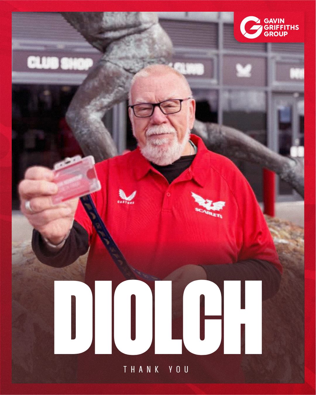 Thank you John, our first fan to renew their Season Ticket - Scarlets Rugby