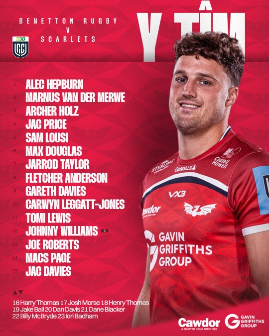 Eighteen year-old Carwyn Leggatt-Jones to make first URC start ...