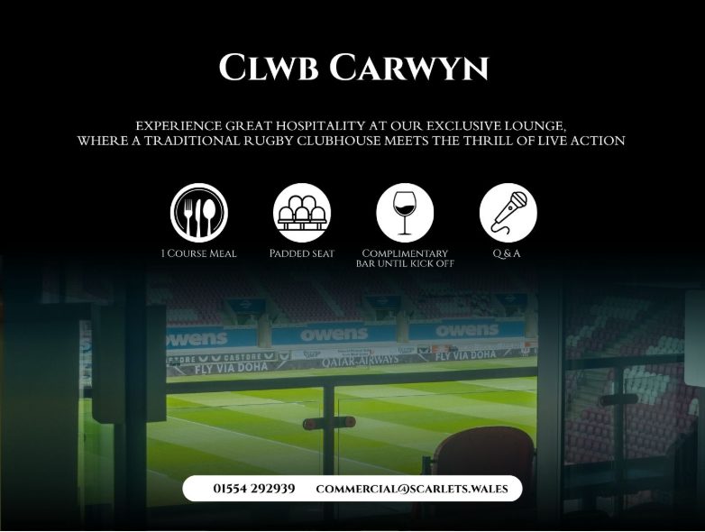 Limited spaces for Clwb Carwyn for Section Paloise - Scarlets Rugby